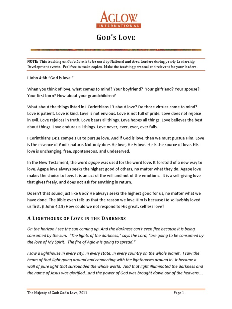 Understanding God's Unchanging Love | PDF | Love | God
