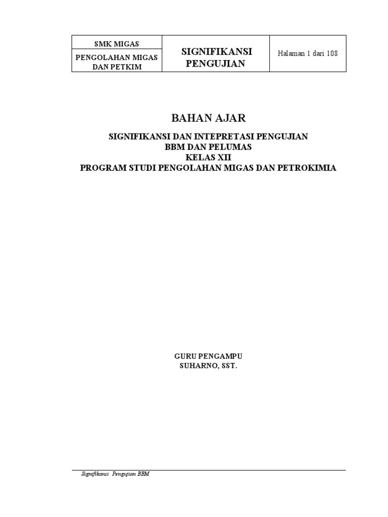 Signifikasi MKS | PDF