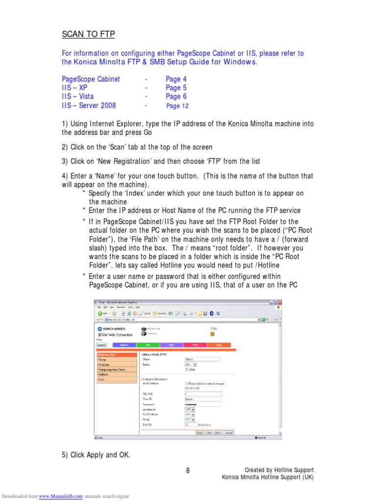 Bizhub Scan To FTP | PDF