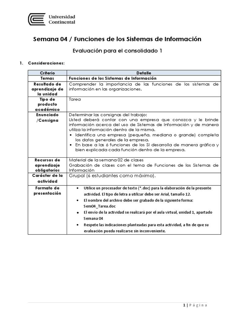 Tarea Sem 04 | PDF | Información | Evaluación