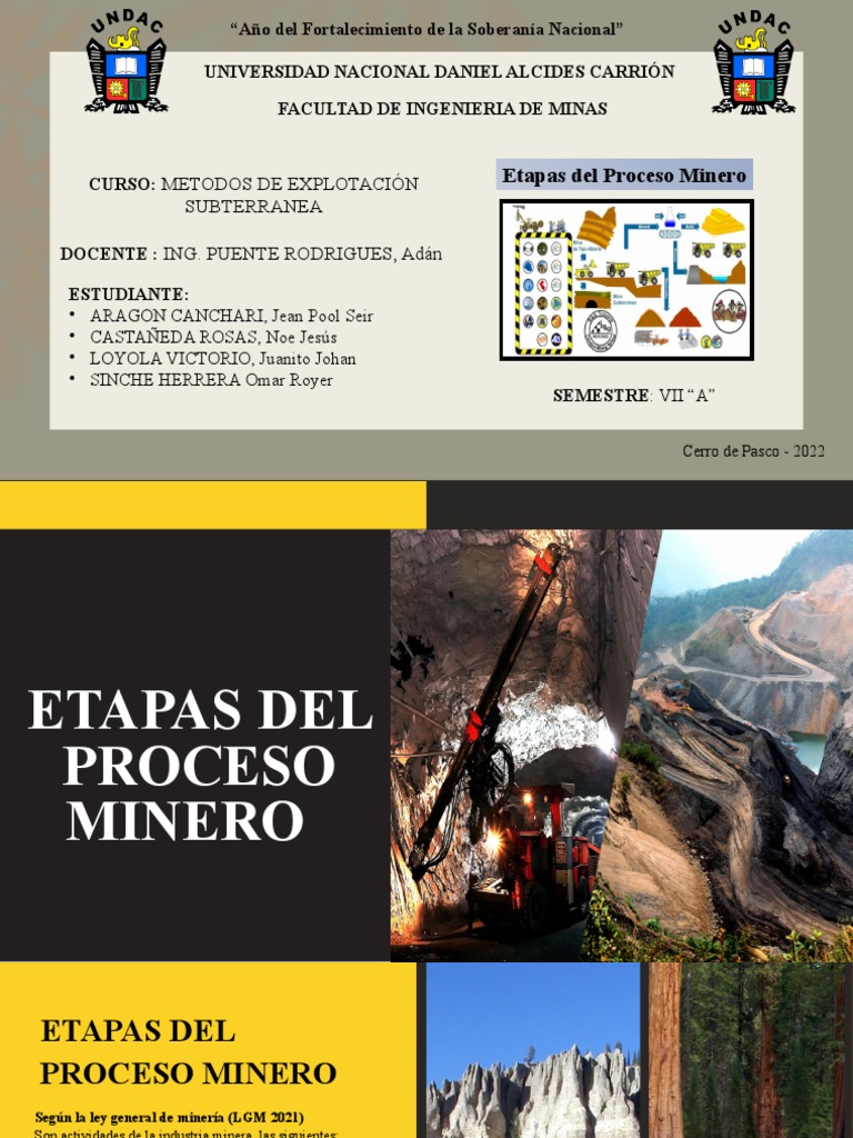 Etapas Del Proceso Minero | PDF | Minería | Evaluación de impacto ambiental