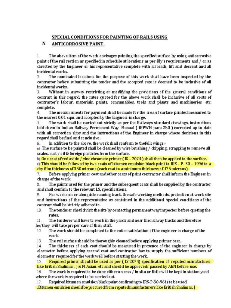 Rail Painting | PDF | Paint | Rail Transport