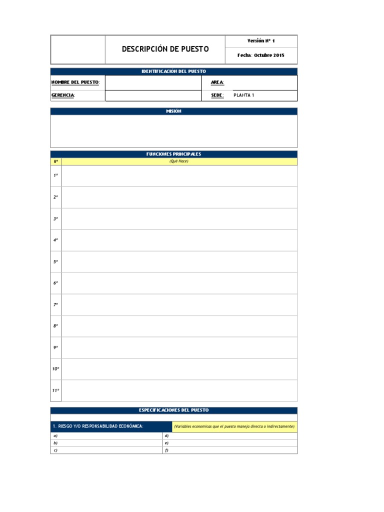 Formato de Mof en Word | PDF | Informática