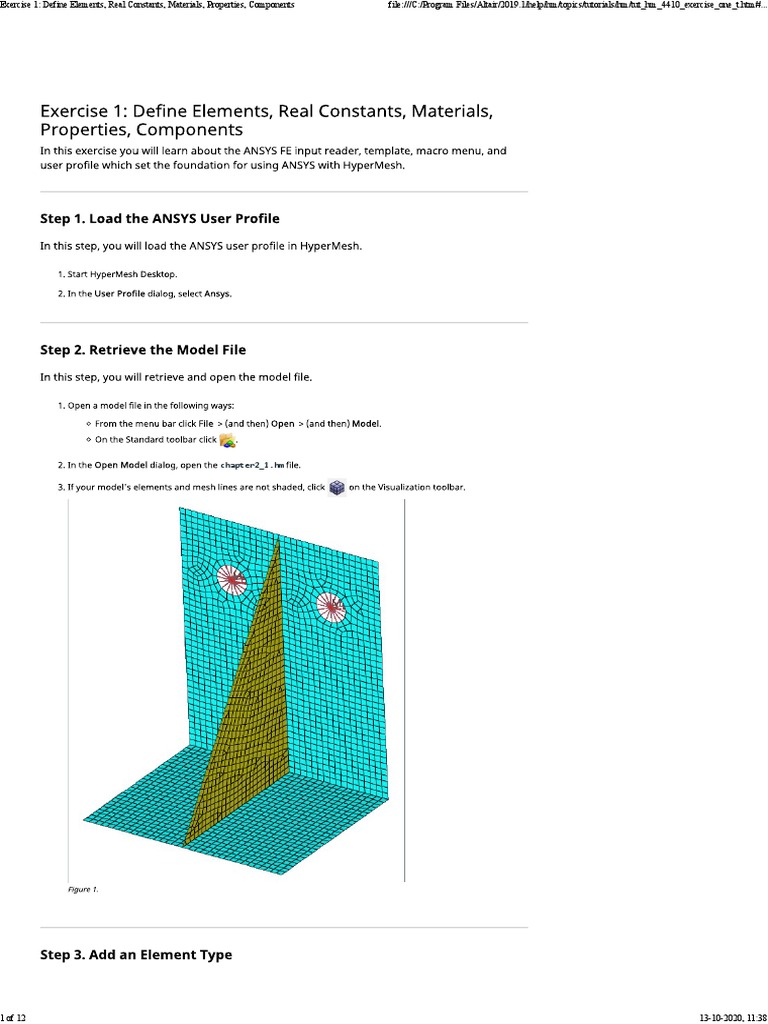 HM-4410 - Set Up A Model in ANSYS Profile | PDF | Physics | Applied And ...