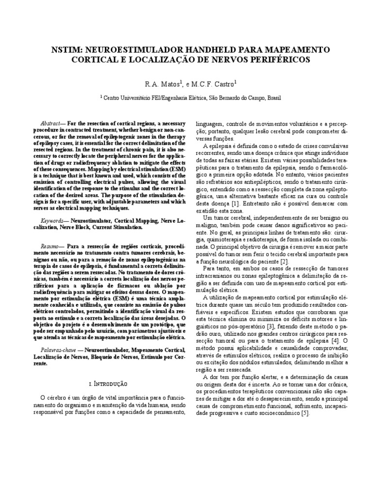 CLAIB 2022 CBEB 2022 Paper 1892 | PDF | Dor | Rede elétrica