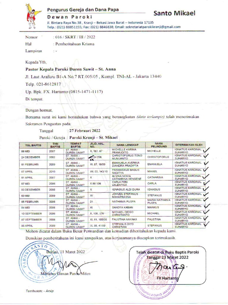 Pencatatan Krisma | PDF