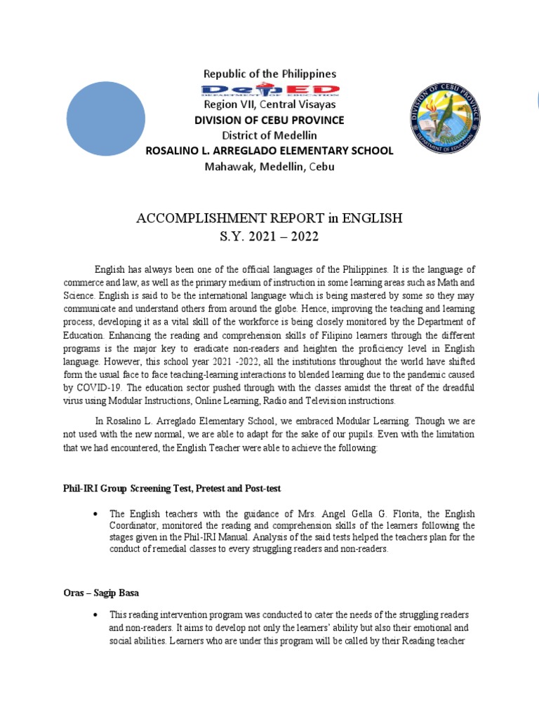 ENGLISH Accomplishment | PDF | Educational Technology | Education Theory