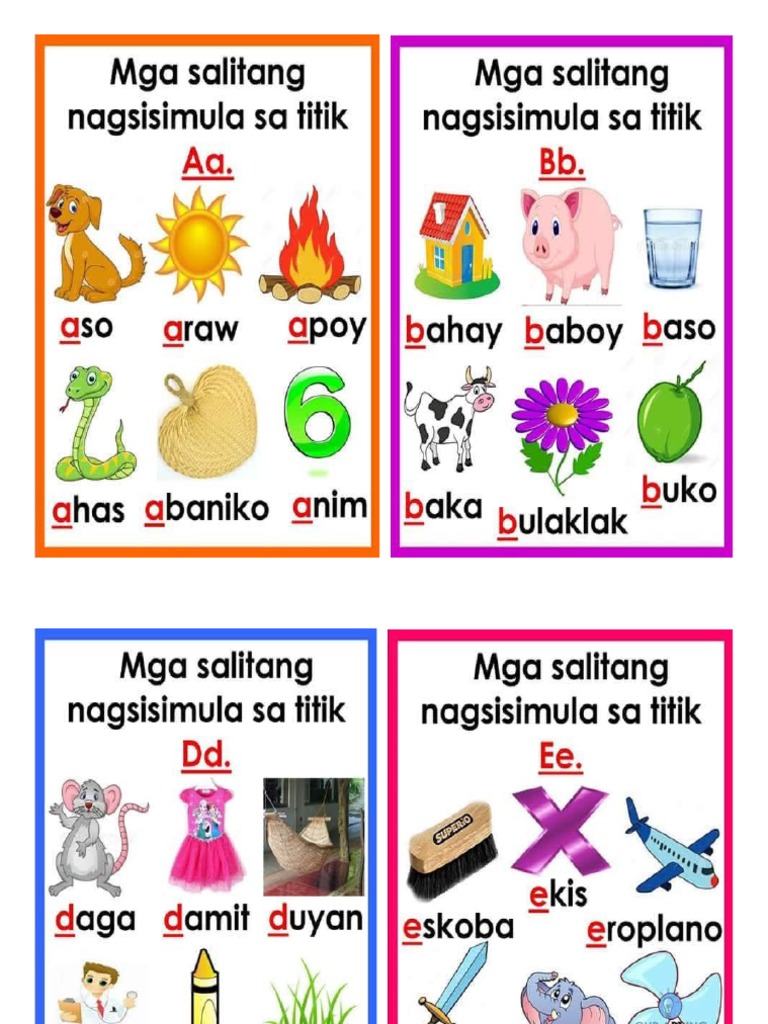 Mga Salitang Nagsisimula Sa Titik... | PDF