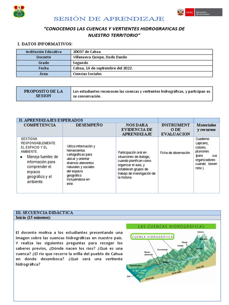 SESIÓN DE APRENDIZAJE 2do CC - SS - 8 Ecorregiones Naturales Del Peru | Descargar gratis PDF ...