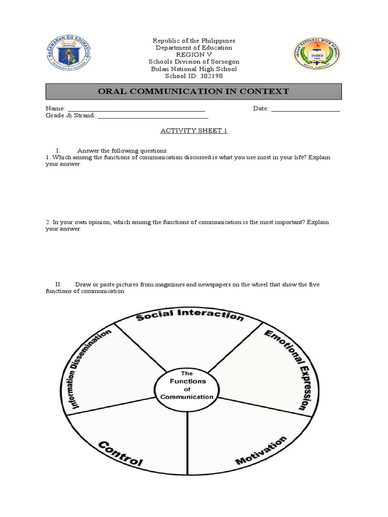 Activity Sheet 1 | PDF | Social Science