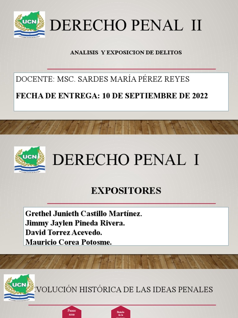 DERECHO PENAL I Trabajo #1 | PDF | Derecho penal | Castigos