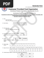 PF Declaration Form (Form 11) - SAMPLE FORM. | PDF | Government And ...