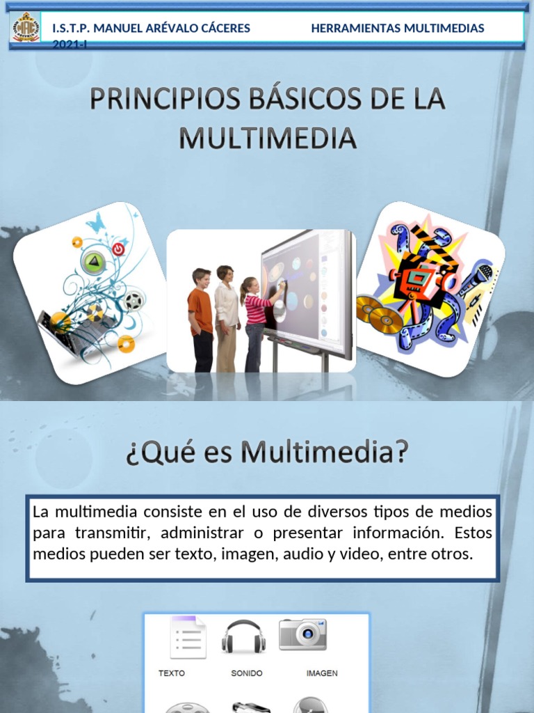 Principios Básicos de La Multimedia | PDF | Multimedia | Tecnología digital