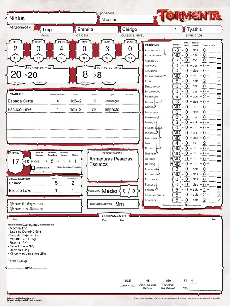 Nihlus Trog Clerigo Nv1 | PDF