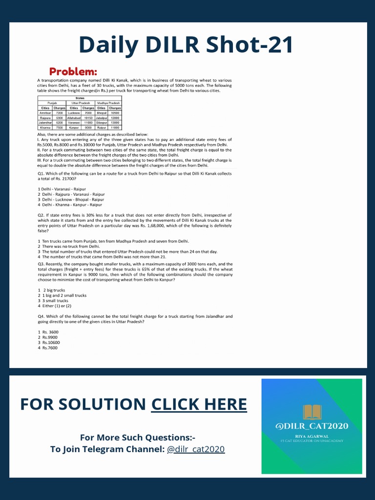 Daily DILR Set-21 | PDF