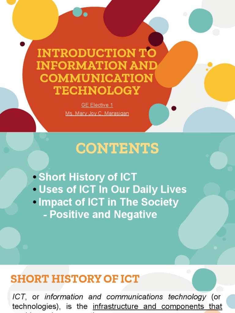 Lesson-1 Ict | Download Free PDF | Educational Technology | Information ...