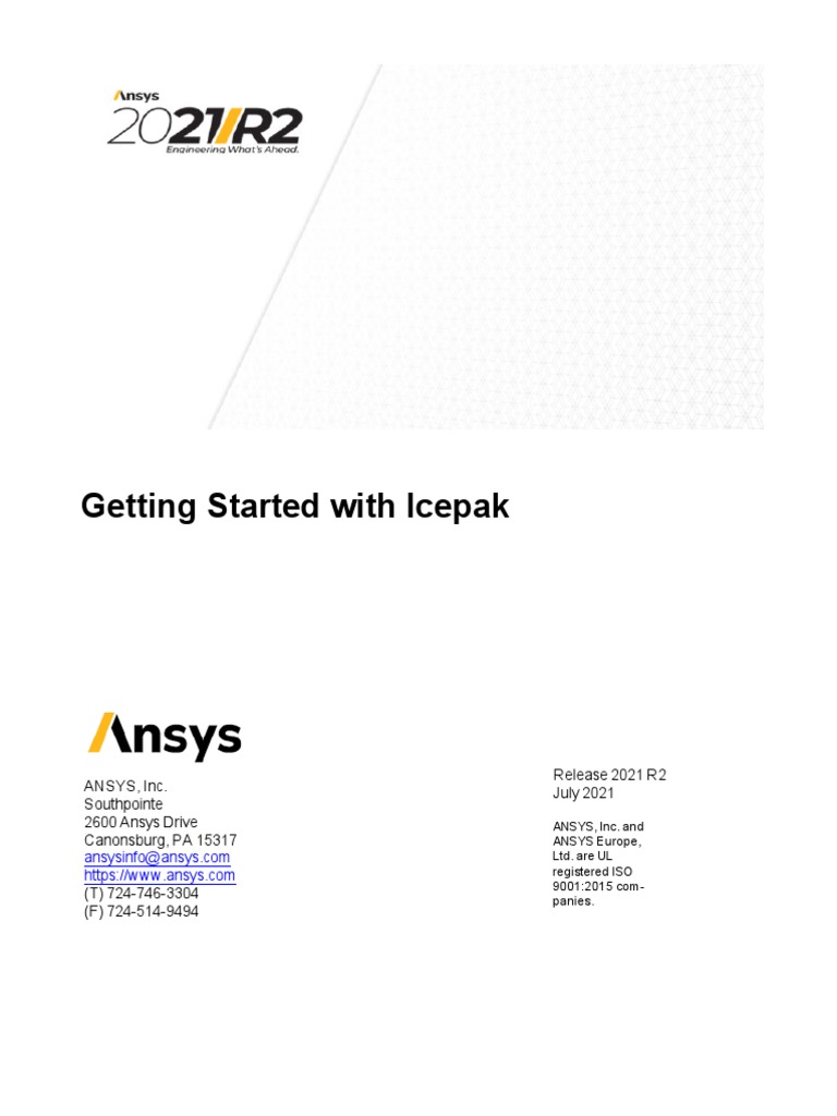 Getting Started Guide Icepak | PDF | Keyboard Shortcut | Menu (Computing)
