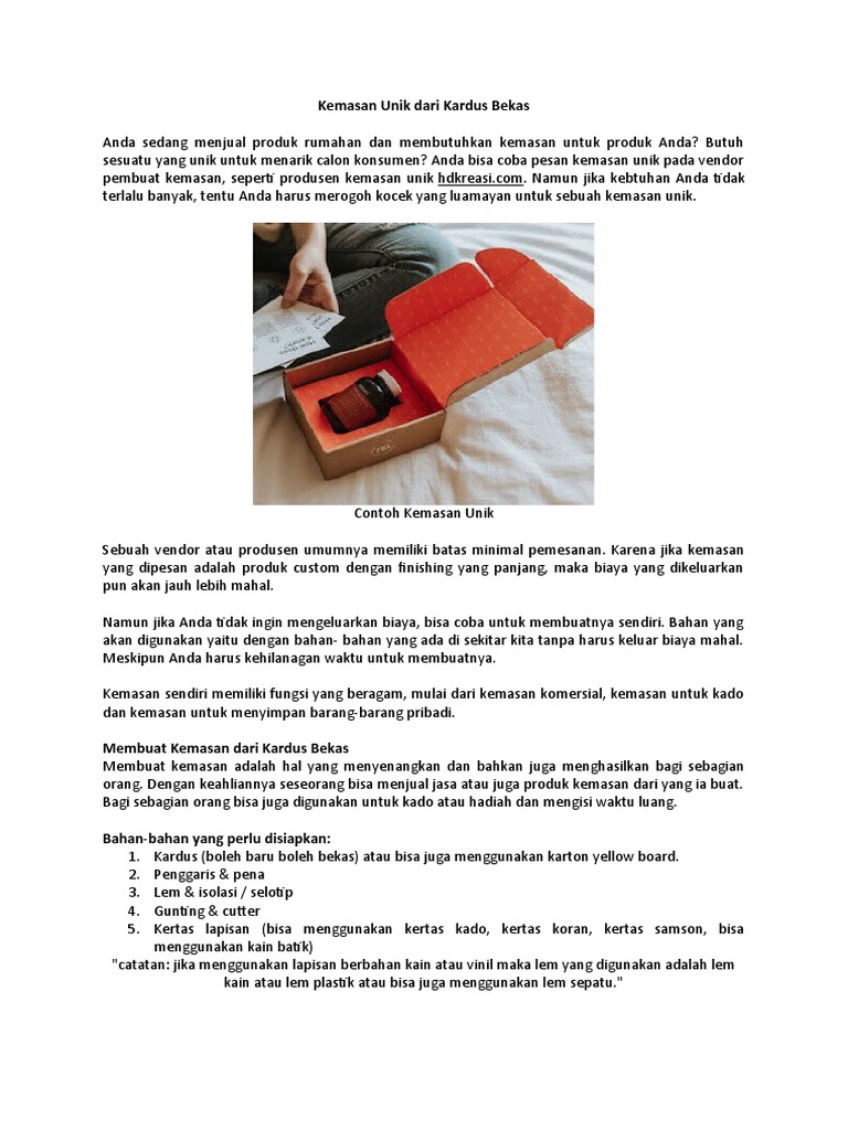 Membuat Kemasan | PDF