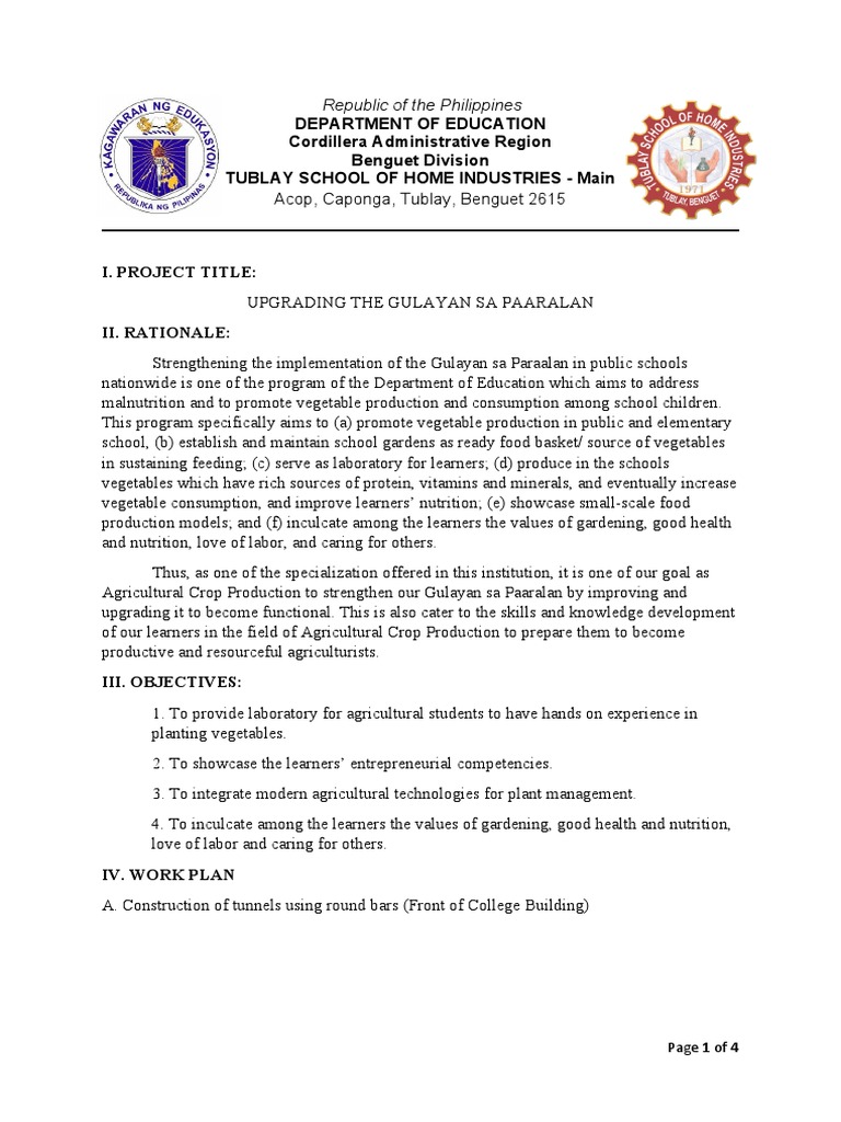 Project Proposal For Landscaping | PDF | Vegetables | Foods