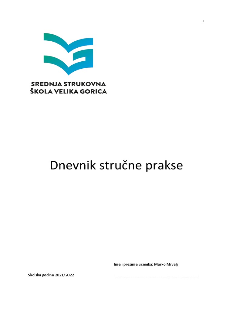 Dnevnik Stručne Prakse TZESSPR | PDF