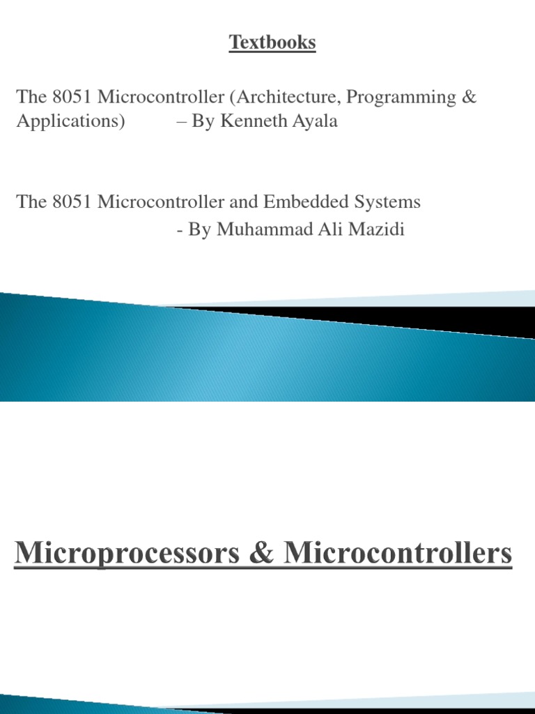 Unit 1 1 Pdf Microcontroller Microprocessor