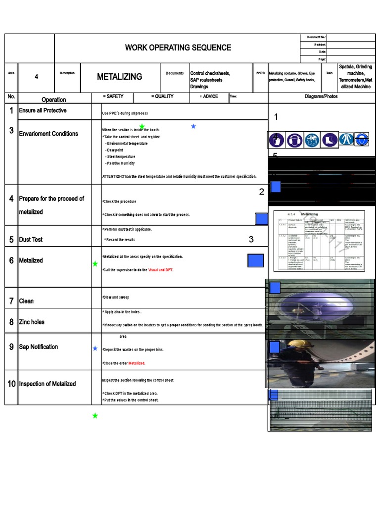 RSA-A4-PR-WI-02 (Metalizing) - Rev 0 | PDF | Industrial Processes | Business Process