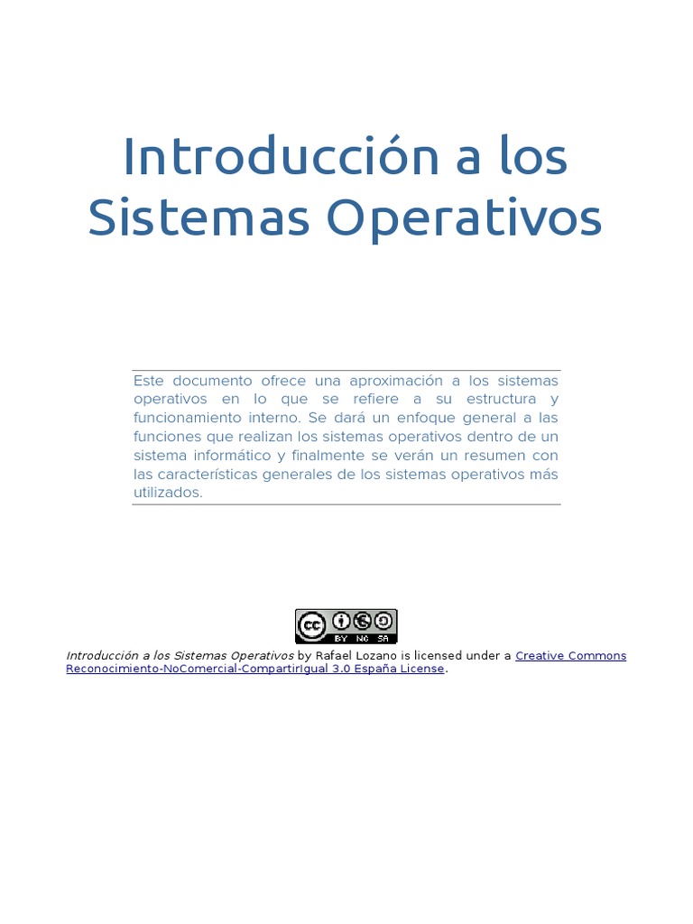 Introducción A Los Sistemas Operativos - ASIR 2020 | Descargar gratis PDF | Sistema operativo ...