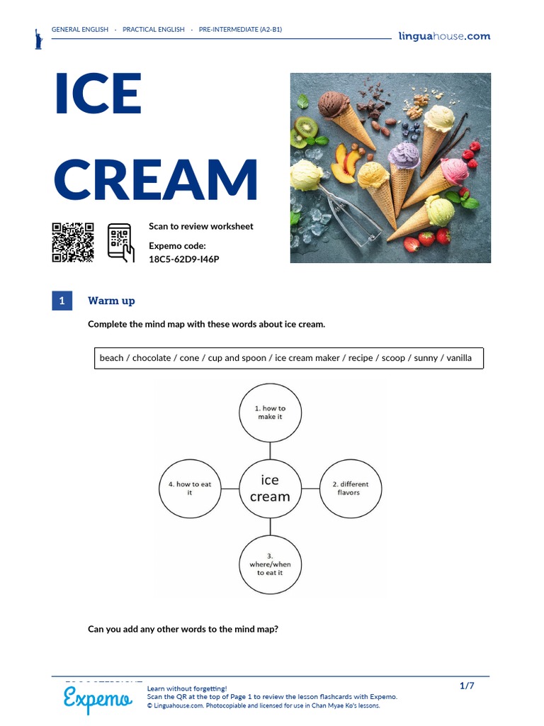 Ice Cream American English Student | PDF | Adverb | Verb