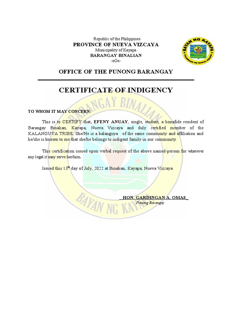 Indigency | PDF | Philippines