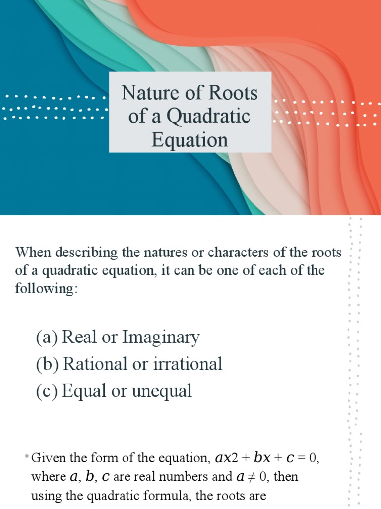 Understanding Quadratic Roots | PDF | Language Arts & Discipline | Home ...