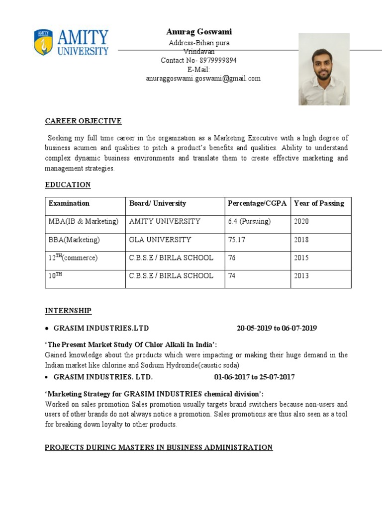 Sample CV | PDF