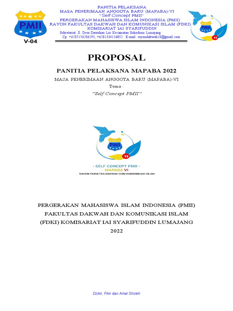 PROPOSAL MAPABA 6 PMII RAYON FDKI Jadi | PDF