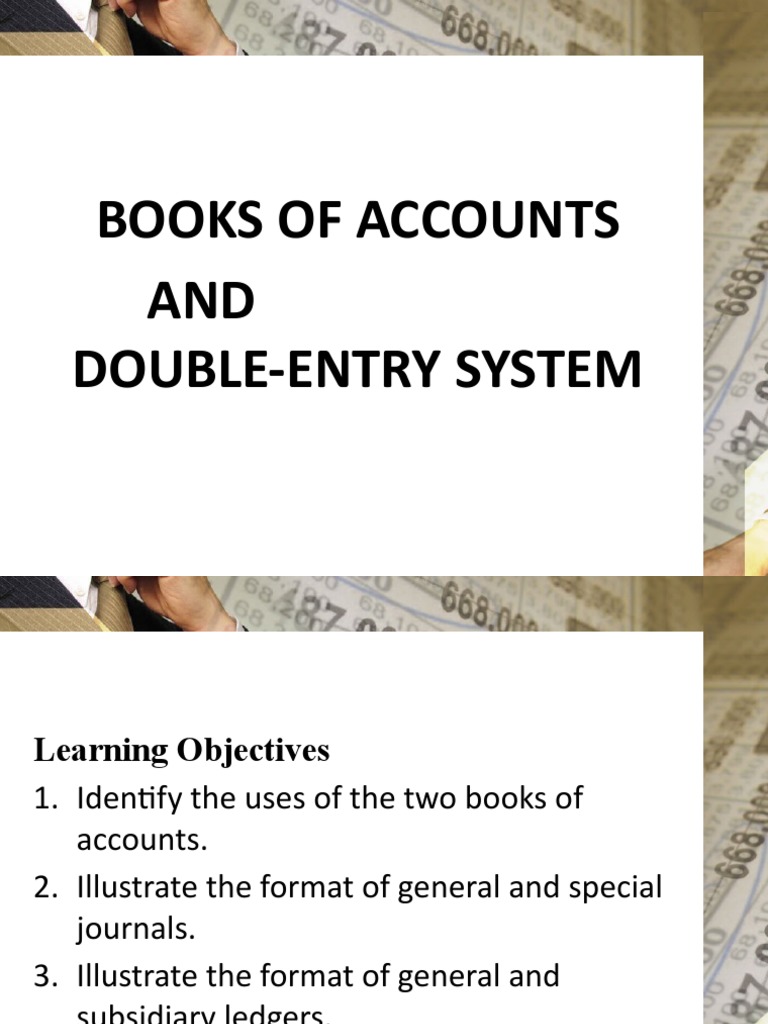 Chapter 4 - Books of Accounts & Double-Entry System | PDF | Debits And ...