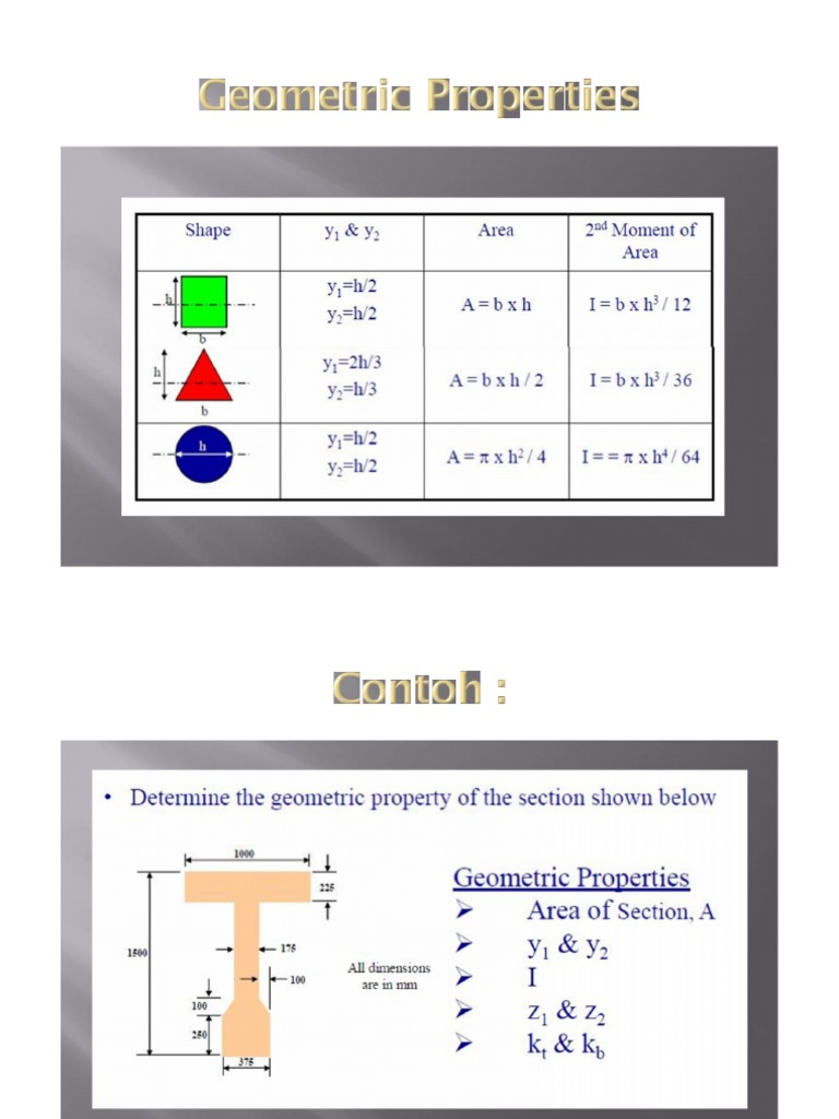Beton Prategang Week 2 Section Properties | PDF