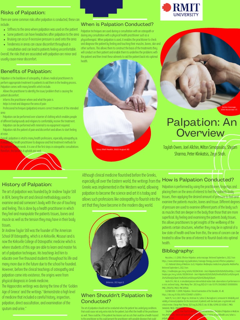 Palpation An Overview Brochure | PDF | Medicine | Clinical Medicine