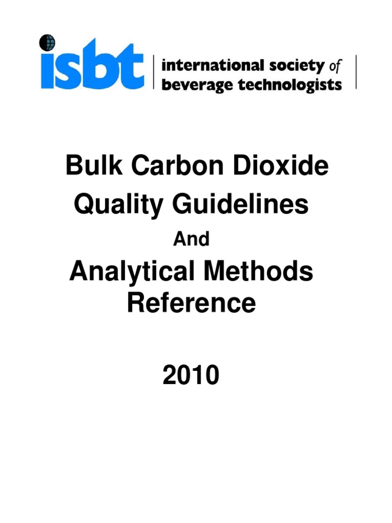 Isbt Co2 - 2010 | PDF | Carbon Dioxide | Dangerous Goods