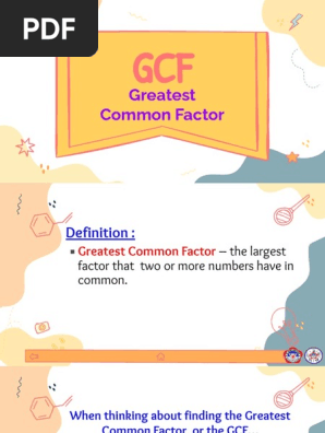 Greatest Common Factor Definition
