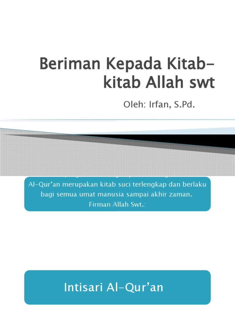 Beriman Kepada Kitab-Kitab Allah SWT | PDF