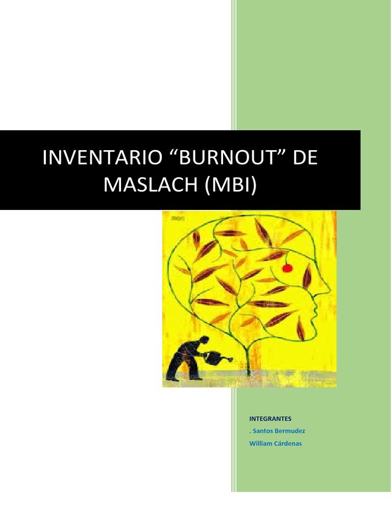 Análisis del Inventario de Burnout de Maslach (MBI) | PDF | Burnout ocupacional | Validez ...