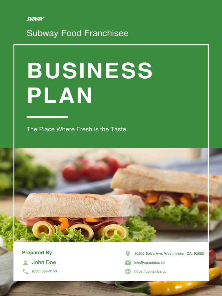 Food Franchise Business Plan Example | PDF | Expense | Inventory