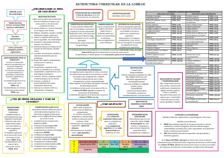 Nuevo Esquema Elementos Curriculares LOMLOE | PDF | Evaluación | Aprendizaje