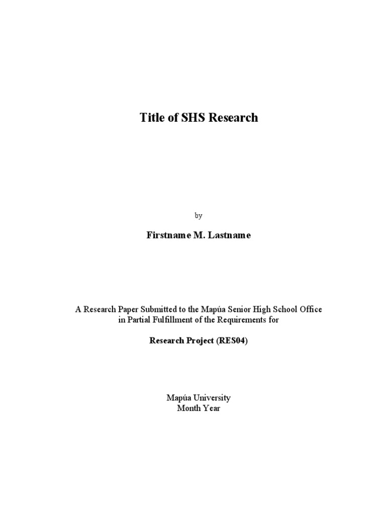 IMRaD Structure for SHS Research Paper | PDF | Theory | Data Analysis