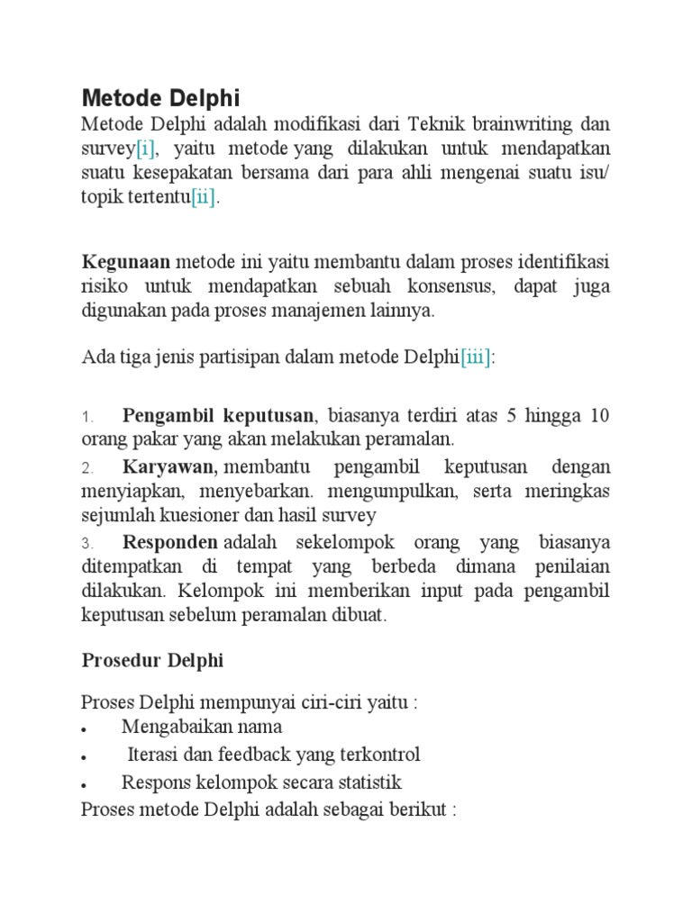 Metode Delphi | PDF Metode Delphi | PDF