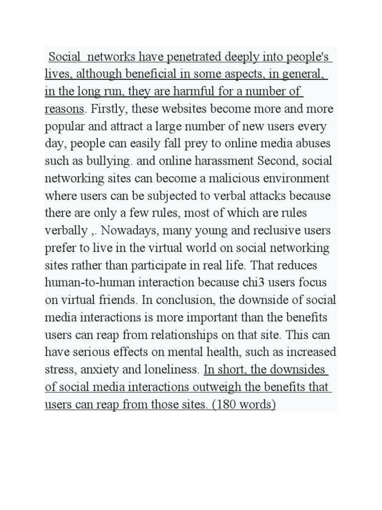 Writing Social Networks Have Penetrated Deeply Into People | PDF ...