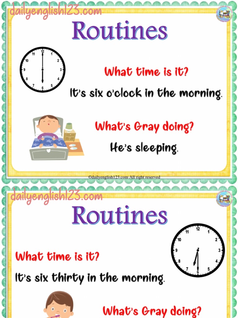 Routines Worksheet | PDF