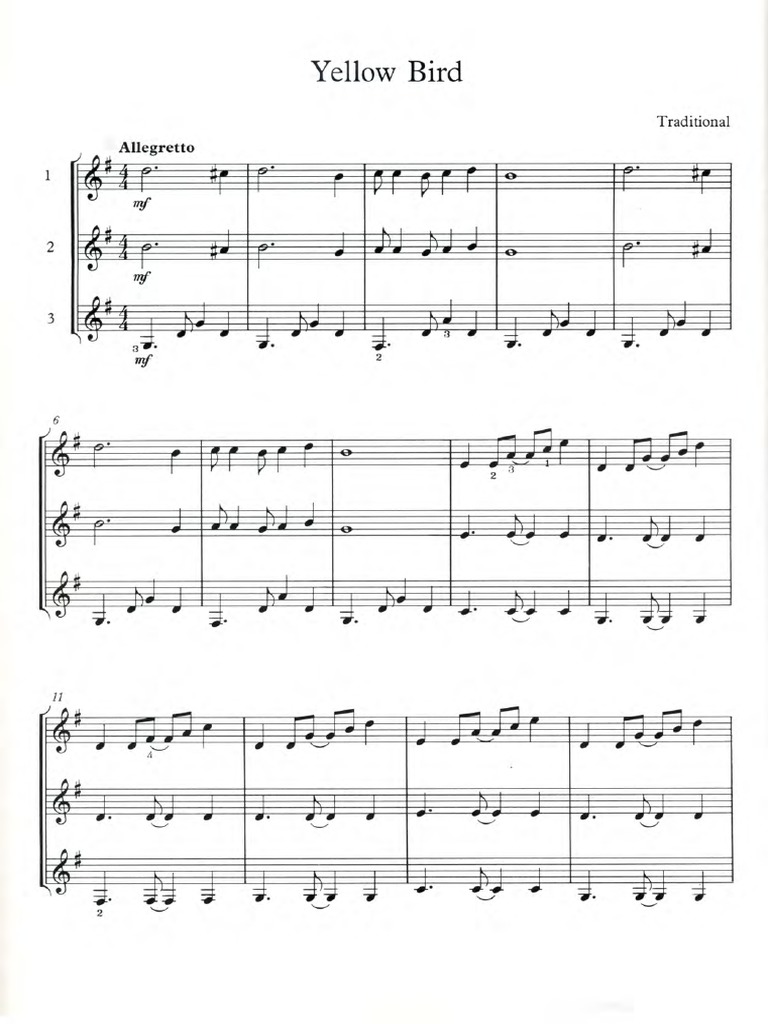 Yellow Bird - Ensemble | PDF