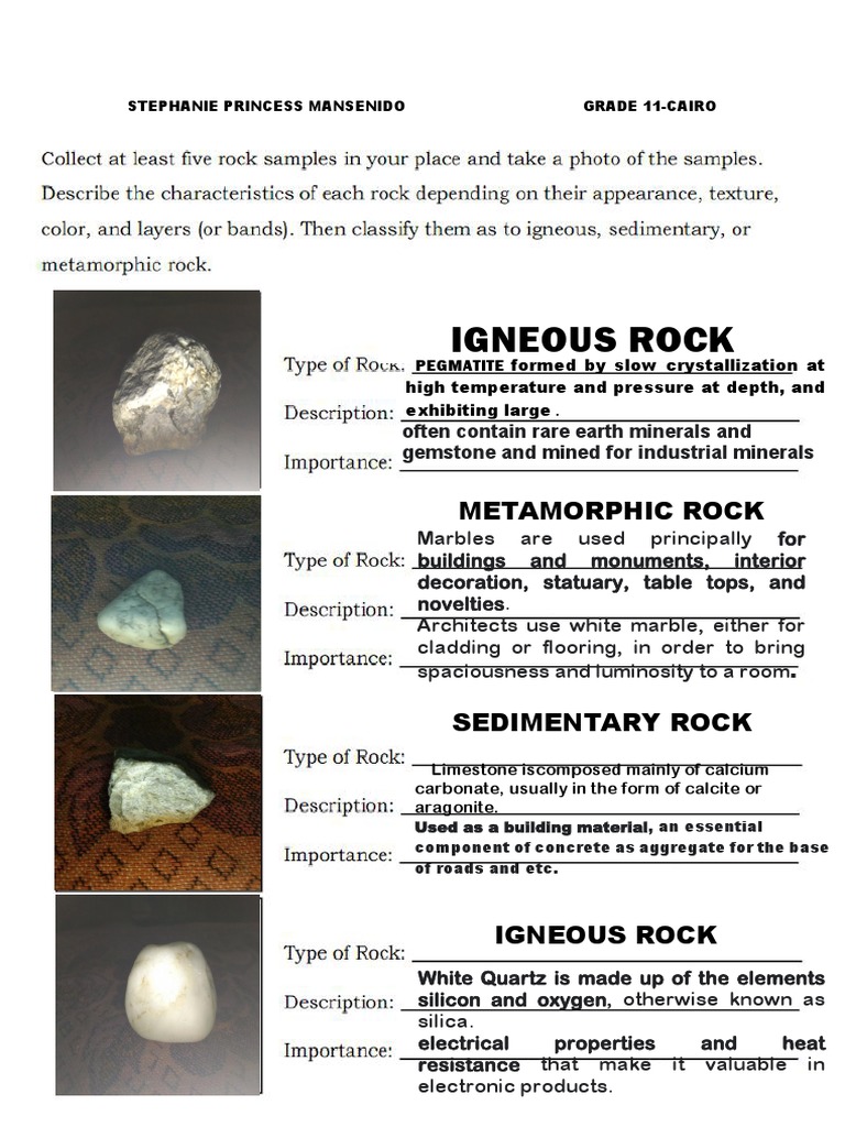 Classification of Rocks | PDF