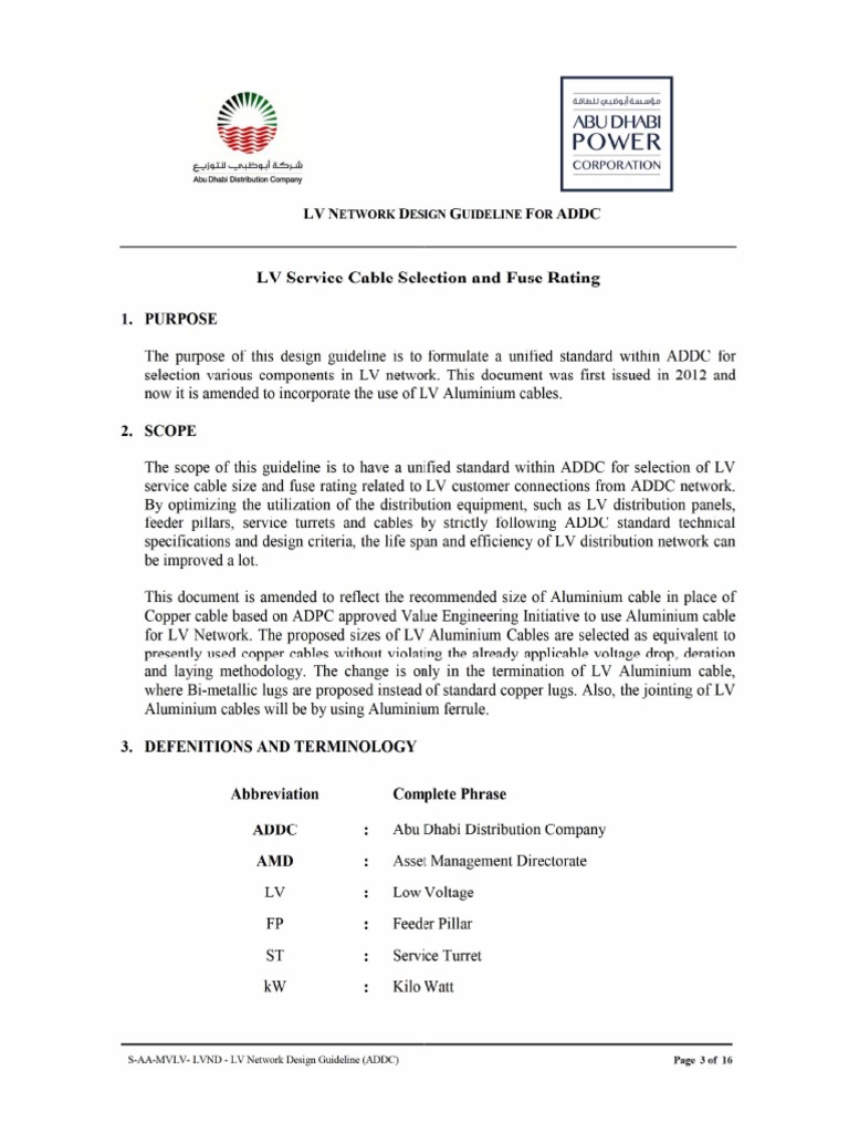 LV Network Design Guideline For Addc | PDF