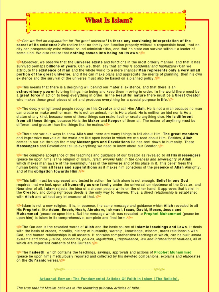 What Is Islam | PDF | Prophets And Messengers In Islam | Revelation