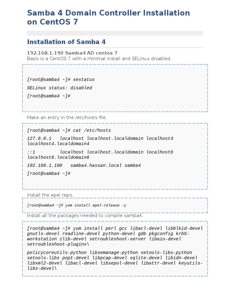 Samba As Domain Controller Configuration | PDF | I Pv6 | Domain Name System